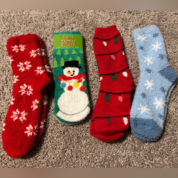 Accessories | Four Pairs Fuzzyfizzy Winter Socks All Nwot | Poshmark